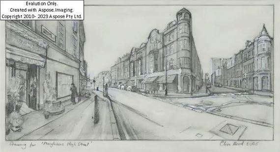 Clive Head | Drawing for 'Marylebone High Street' (2005) | MutualArt