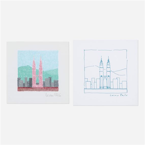 César Pelli | Petronas Towers (two works (Circa 1993) | MutualArt