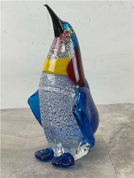 Oscar Zanetti | Murano glass blue penguin | MutualArt