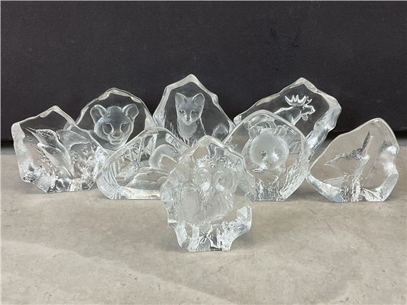 Mats Jonasson | Mats Jonasson engraved crystal wildlife sculptures (8 ...