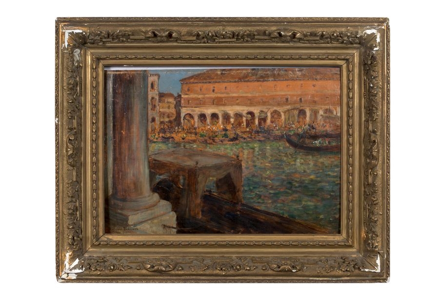 Joseph Saint-Germier | Canal-side in Venice (1907) | MutualArt