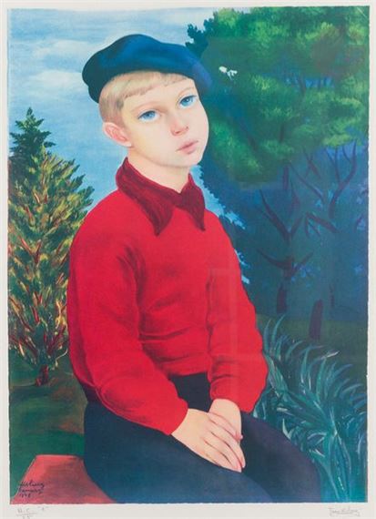 Moïse Kisling | Boy in peaked cap (Circa 1925) | MutualArt
