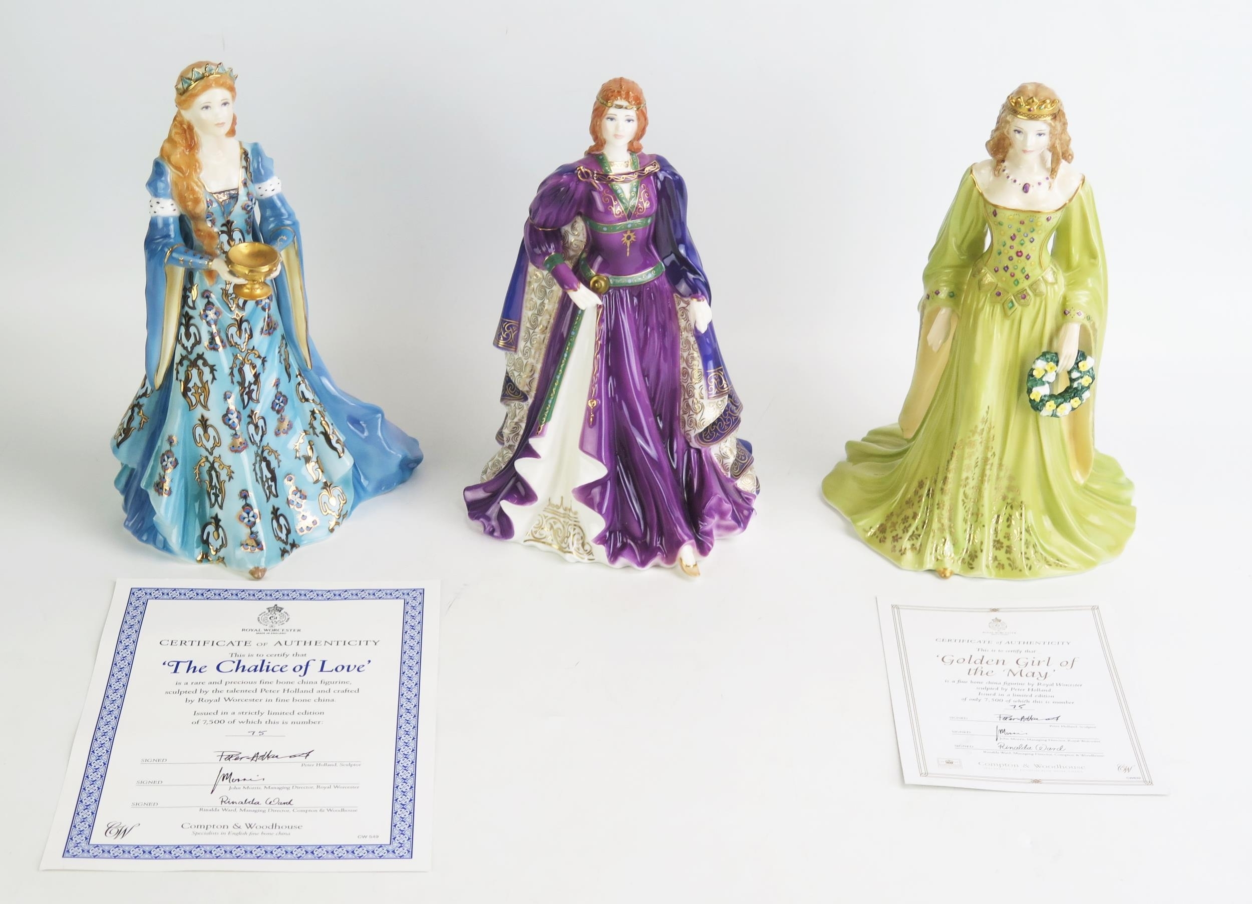 Royal Worcester | Three limited edition Royal Worcester figurines ...