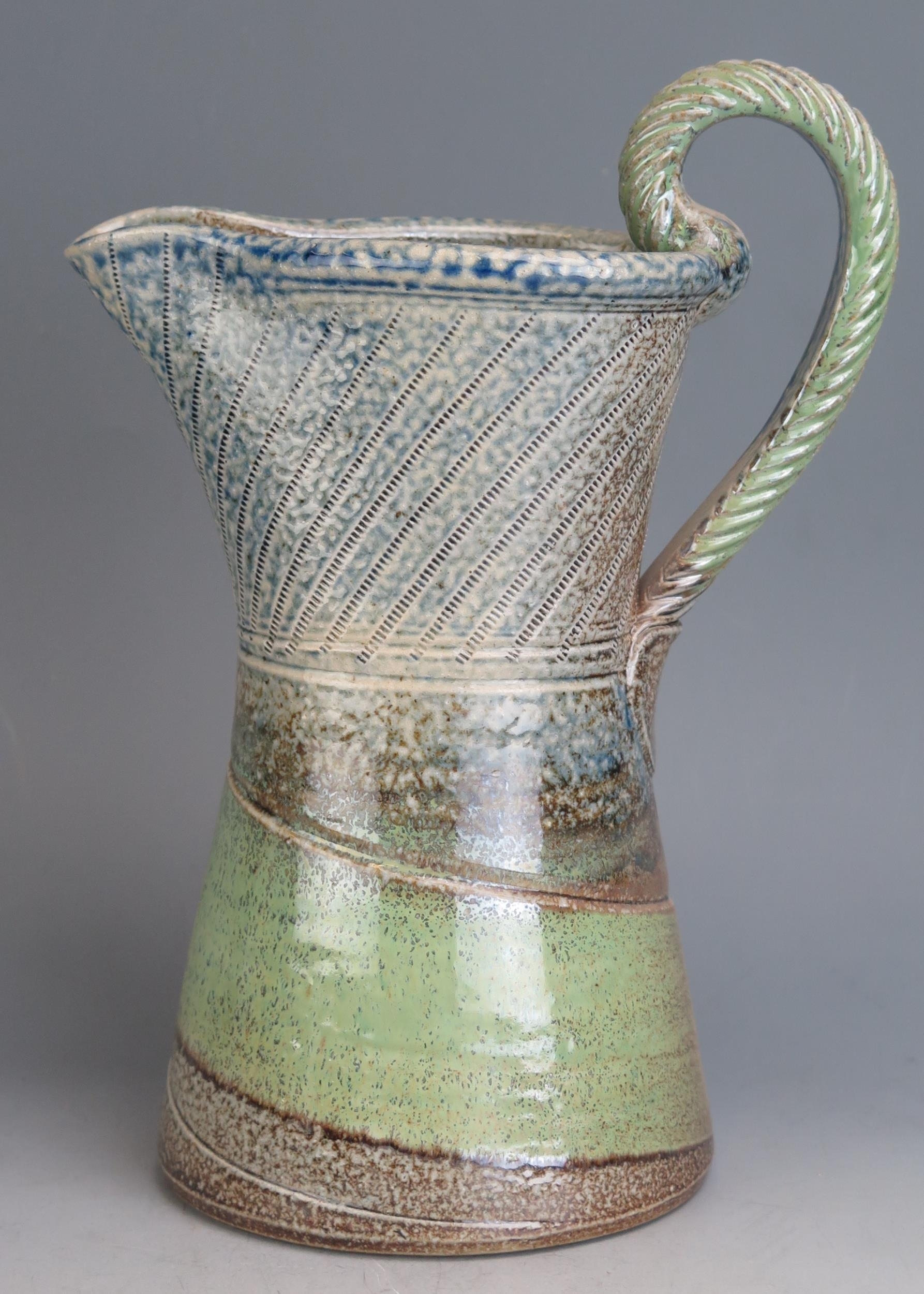 Jane Hamlyn | _ A Studio Pottery Stoneware Salt Glazed Jug | MutualArt