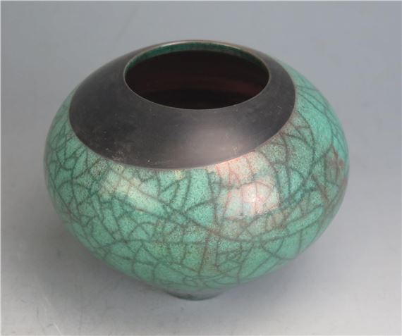 Rob Sollis | _ A Studio Pottery Raku Vase | MutualArt
