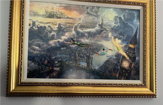 Thomas Kinkade | Tinker Bell and Peter Pan Fly to Neverland (2009 ...