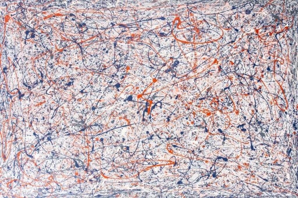 Jackson Pollock | Jackson Pollock Style Abstract Oil on Canvas | MutualArt