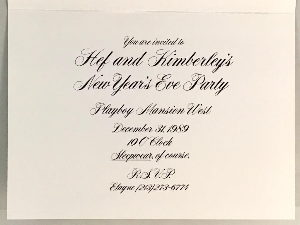 Olivia DeBerardinis | Vintage invitation to Hugh Hefner’s 1989 (1989 ...