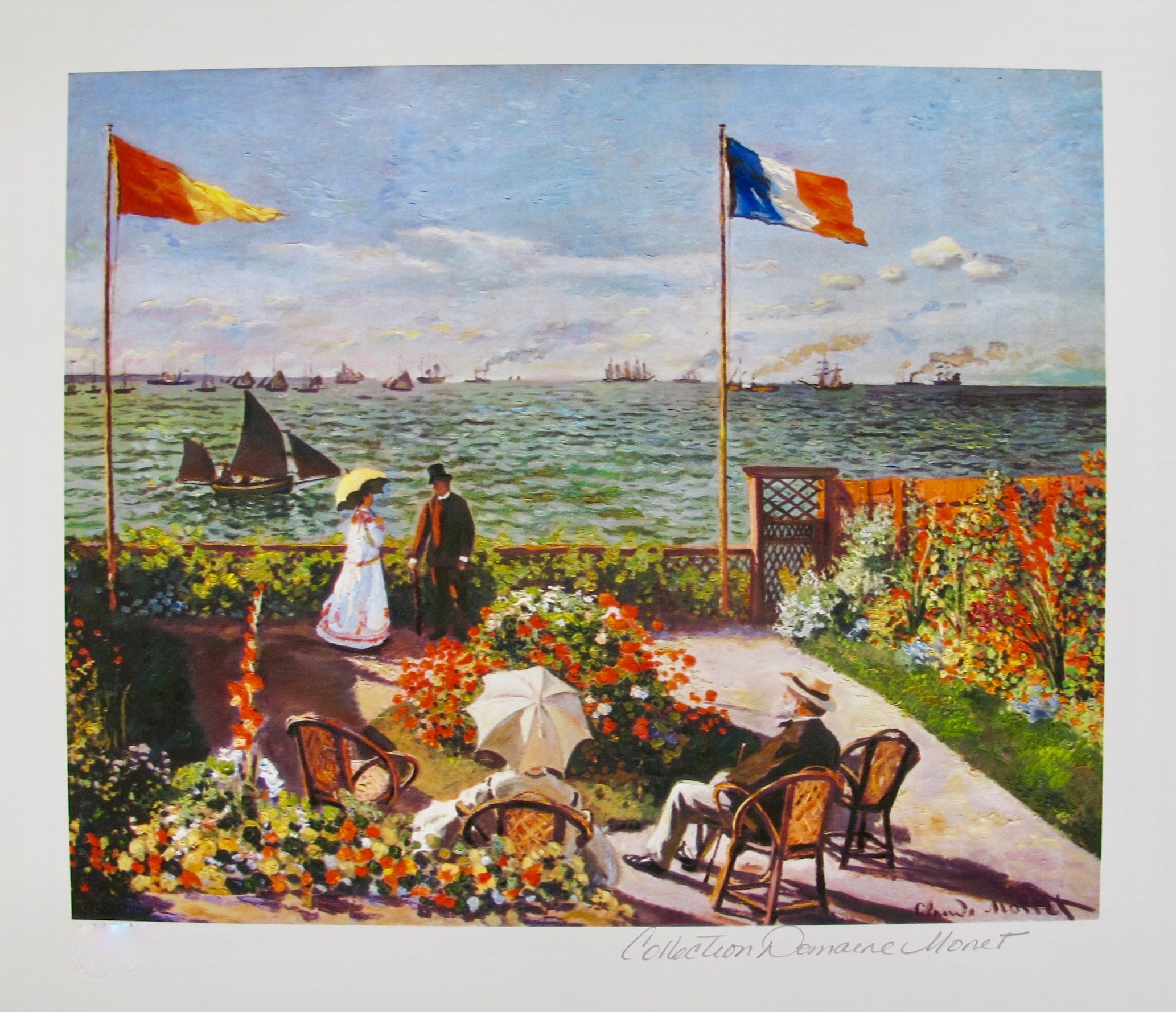 Claude Monet | Claude Monet TERRACE BY THE SEASIDE Estate Signed Giclee ...