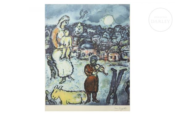 Marc Chagall | Le violiniste et l'acrobat | MutualArt