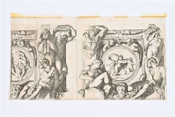 Carlo Cesi | Carracci (fresques de la galerie Farnèse) Epreuve sur ...