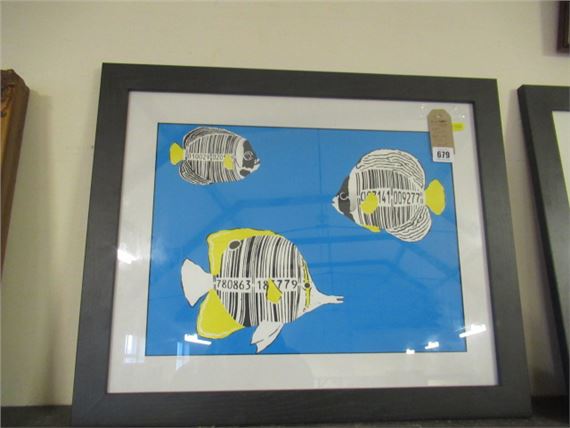 Alex Zanda | ALEX ZANDA BARCODE FISH PRINT | MutualArt
