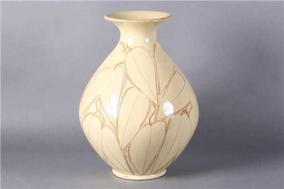 Herman Kähler | large ovoid vase with everted rim | MutualArt