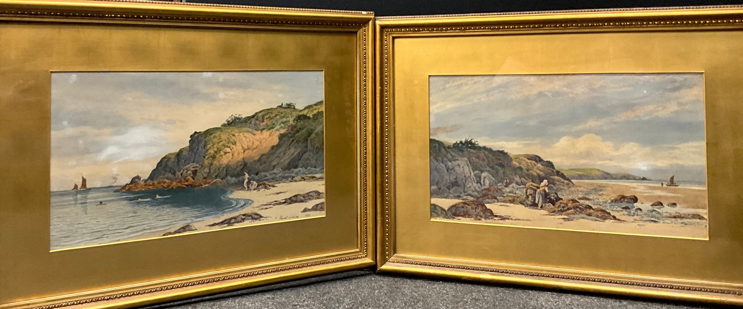 Robert Dobson | a pair, Skinny Dipping the cove & Awaiting the Catch | MutualArt