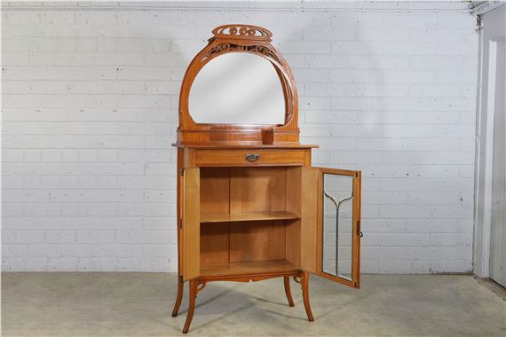 Eugene Vallin | an Art Nouveau satinwood display cabinet c.1895 the ...