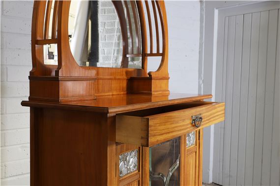 Eugene Vallin | an Art Nouveau satinwood display cabinet c.1895 the ...