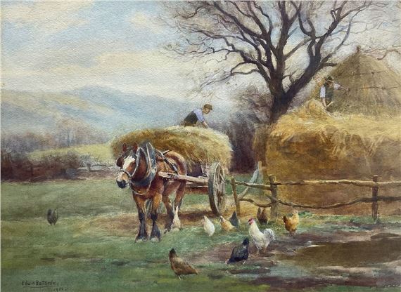 Edwin Bottomley | Hay Making (1912) | MutualArt