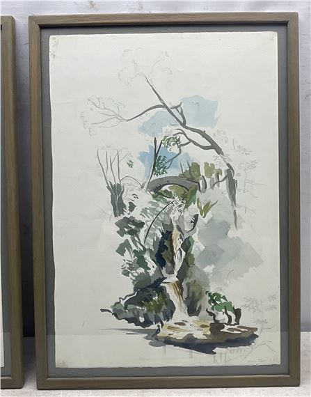 Alan Powers | The Artists Desk and A Waterfall (1973 - 1974) | MutualArt