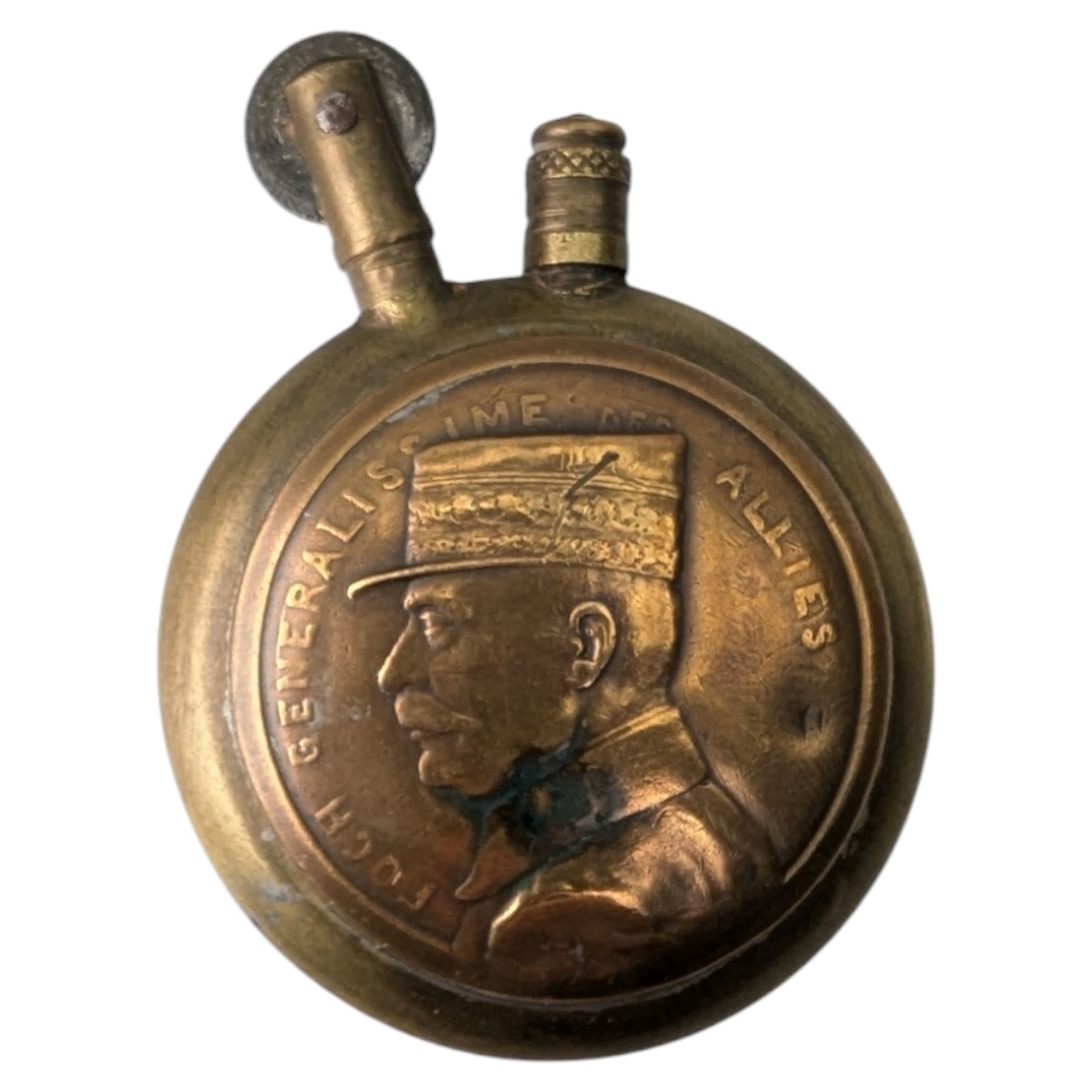 Armand Bargas | WWI French trench lighter of circular form with ...