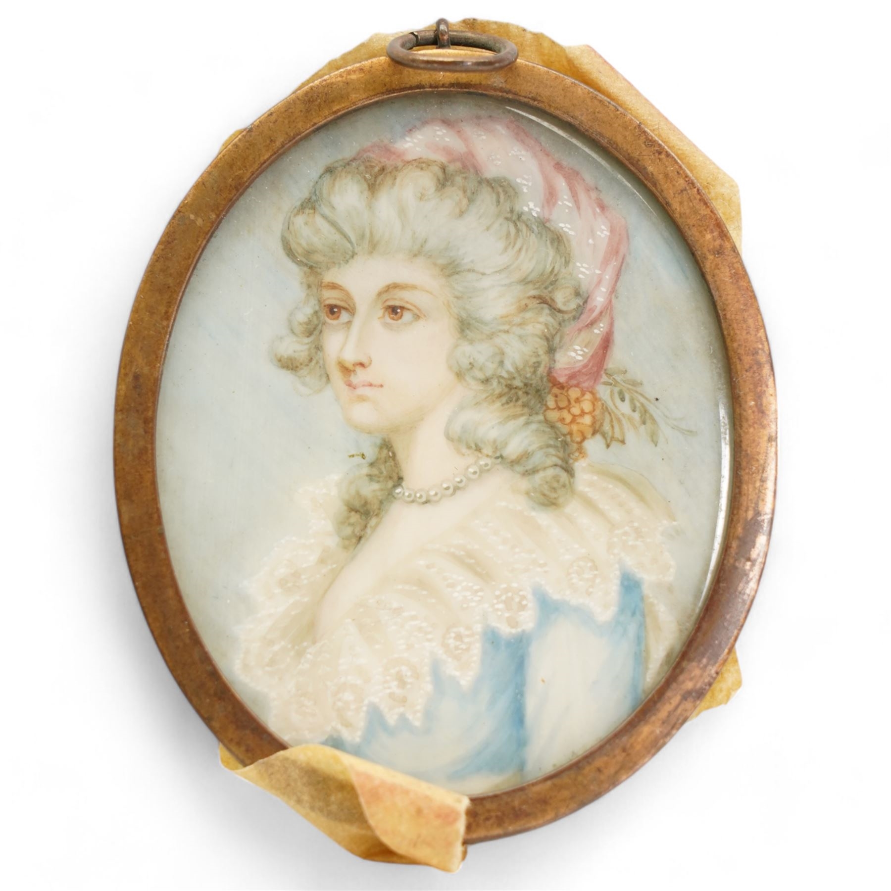 Richard Cosway | Portrait of a Georgian Beauty Wearing a White Wig and ...