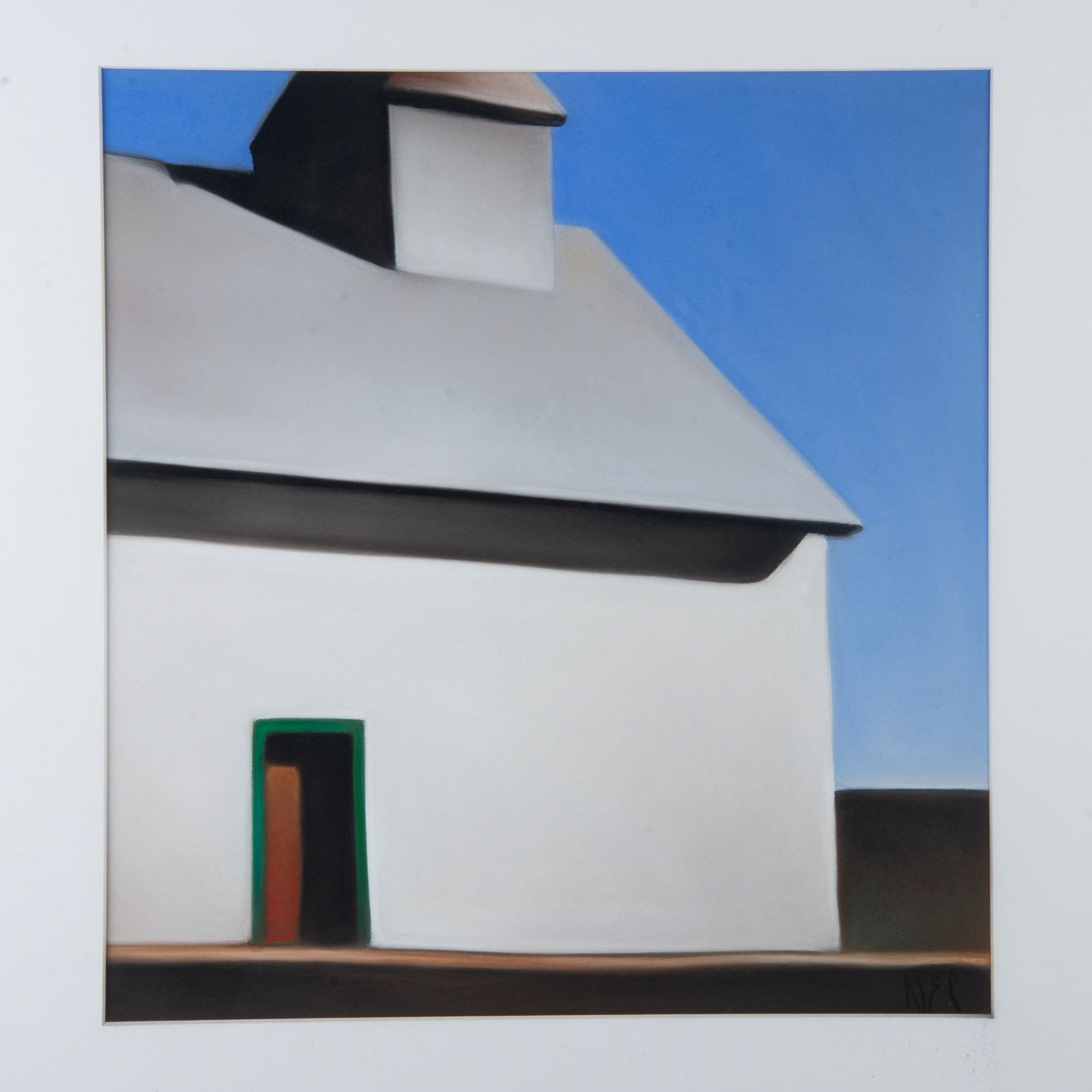 Margaret Nes | Small White House is a splendid original pastel on paper ...