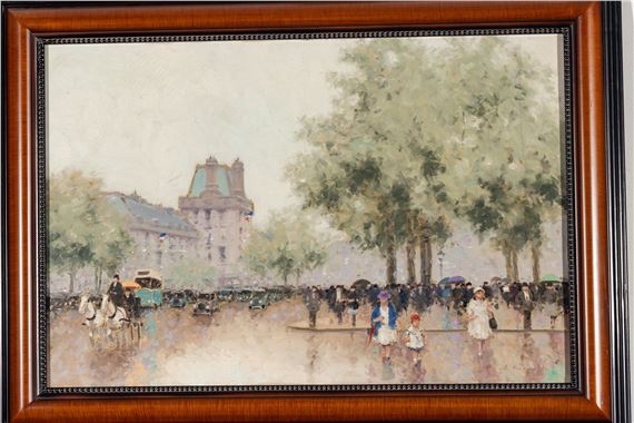 André Gisson | Rue De Rivoli Street Scene (1962) | MutualArt