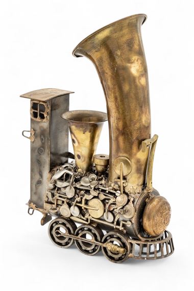 Sonny Dalton | Mixed Metal Steampunk Steam Train Engine Sculpture ...