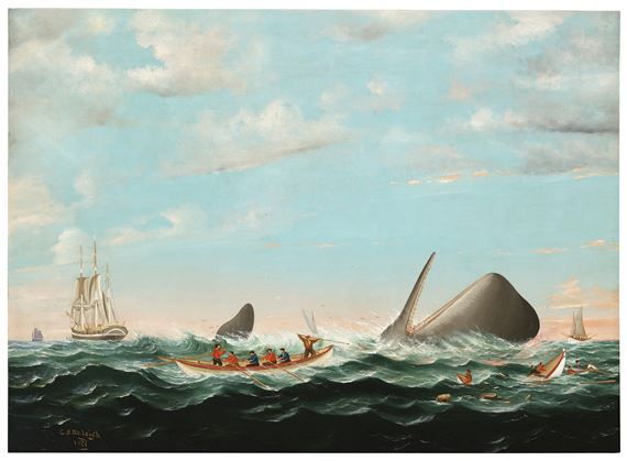 Charles S. Raleigh | WHALER ATTACKING A SPERM WHALE (1877) | MutualArt