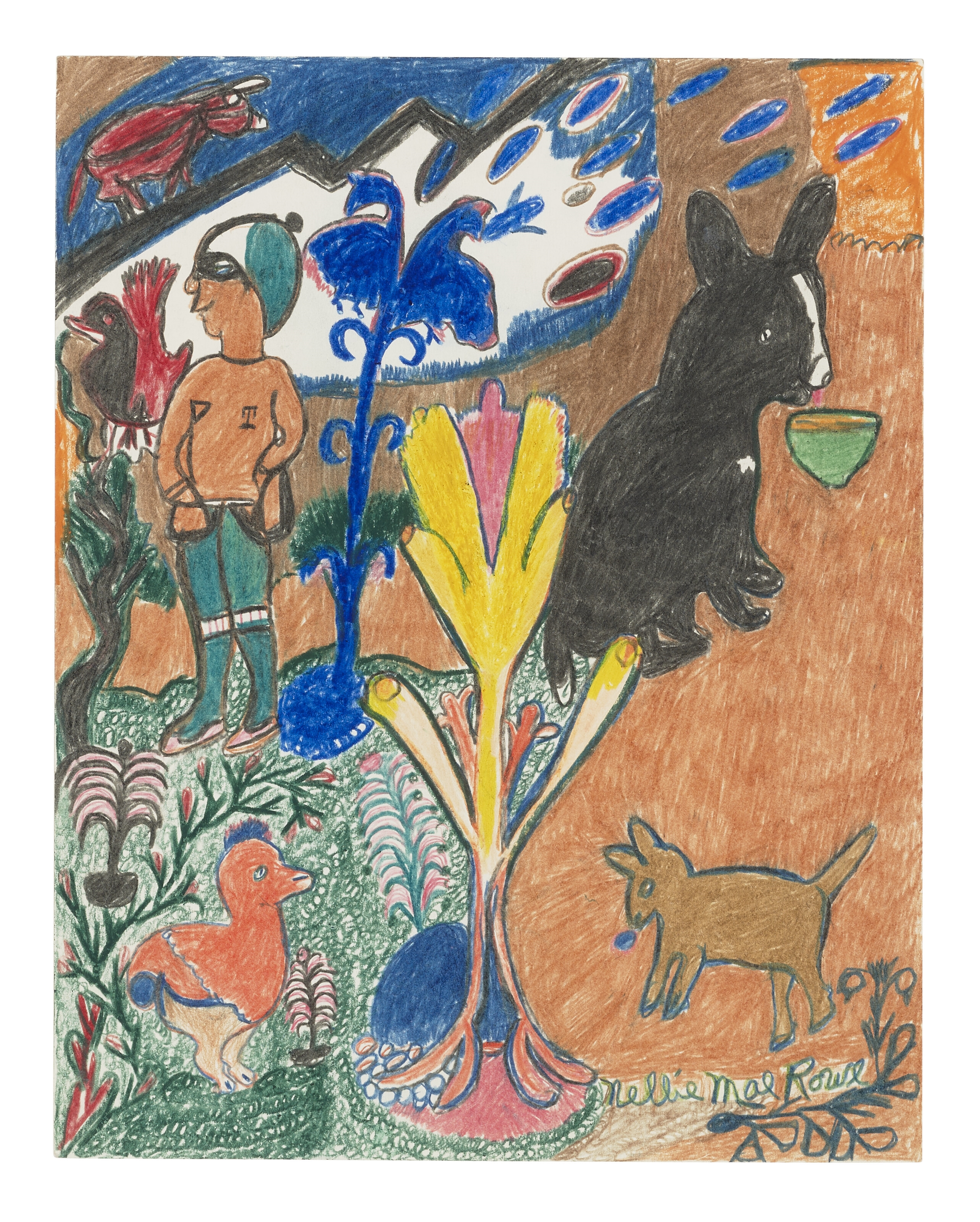 Nellie Mae Rowe | UNTITLED (CREATION) (1980) | MutualArt