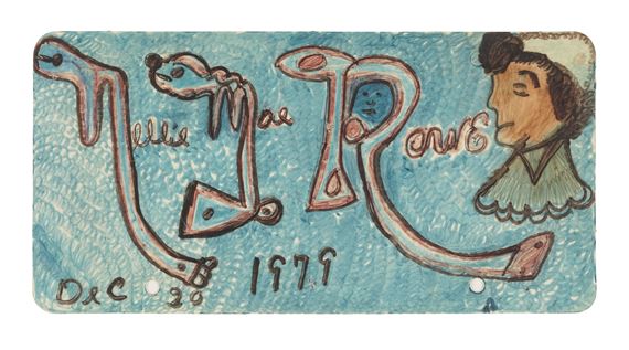 Nellie Mae Rowe | UNTITLED (LARGE SIGNATURE WITH HEAD) (1979) | MutualArt