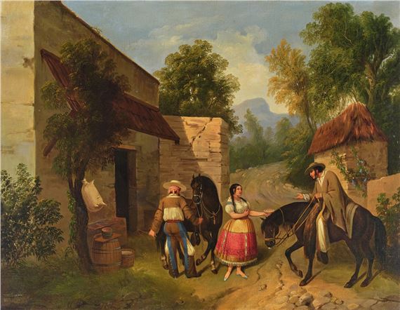 Manuel Serrano | La india pulquera (Circa 1850) | MutualArt