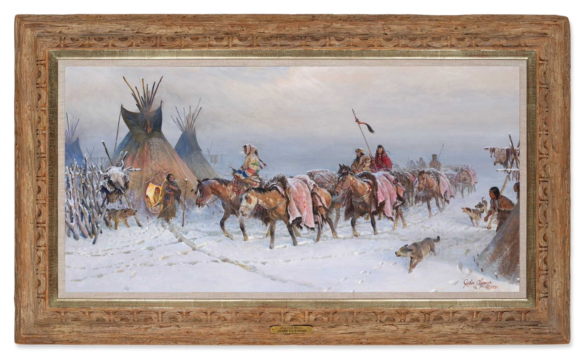 John Ford Clymer | Long Cold Winter (1981) | MutualArt