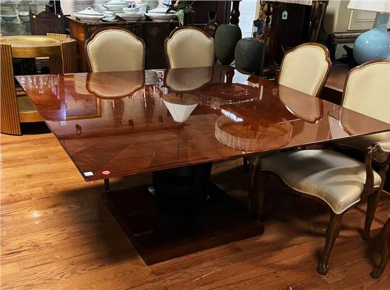 Penthouse | Exceptional Custom Mahogany Square Dining Table | MutualArt