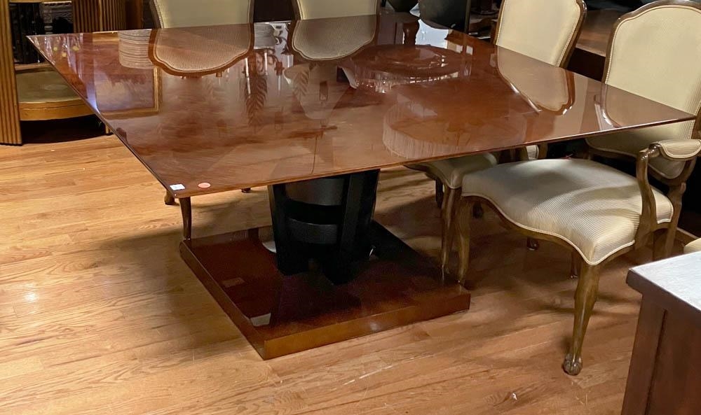 Penthouse | Exceptional Custom Mahogany Square Dining Table | MutualArt