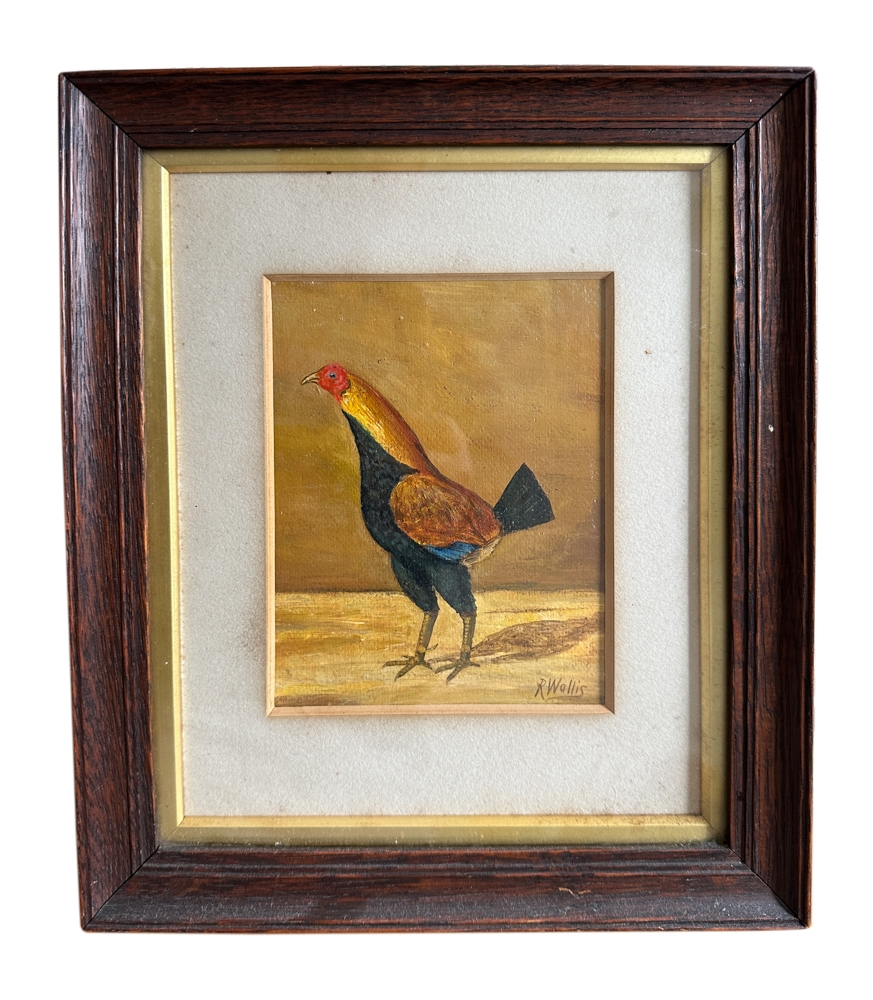 Kent Wallis | R. Wallis Rooster Painting (1870) | MutualArt