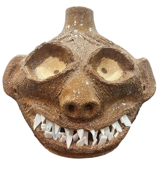 Dale Costner | A Rare Signed DALE COSTNER Folk Art Face Jug | MutualArt