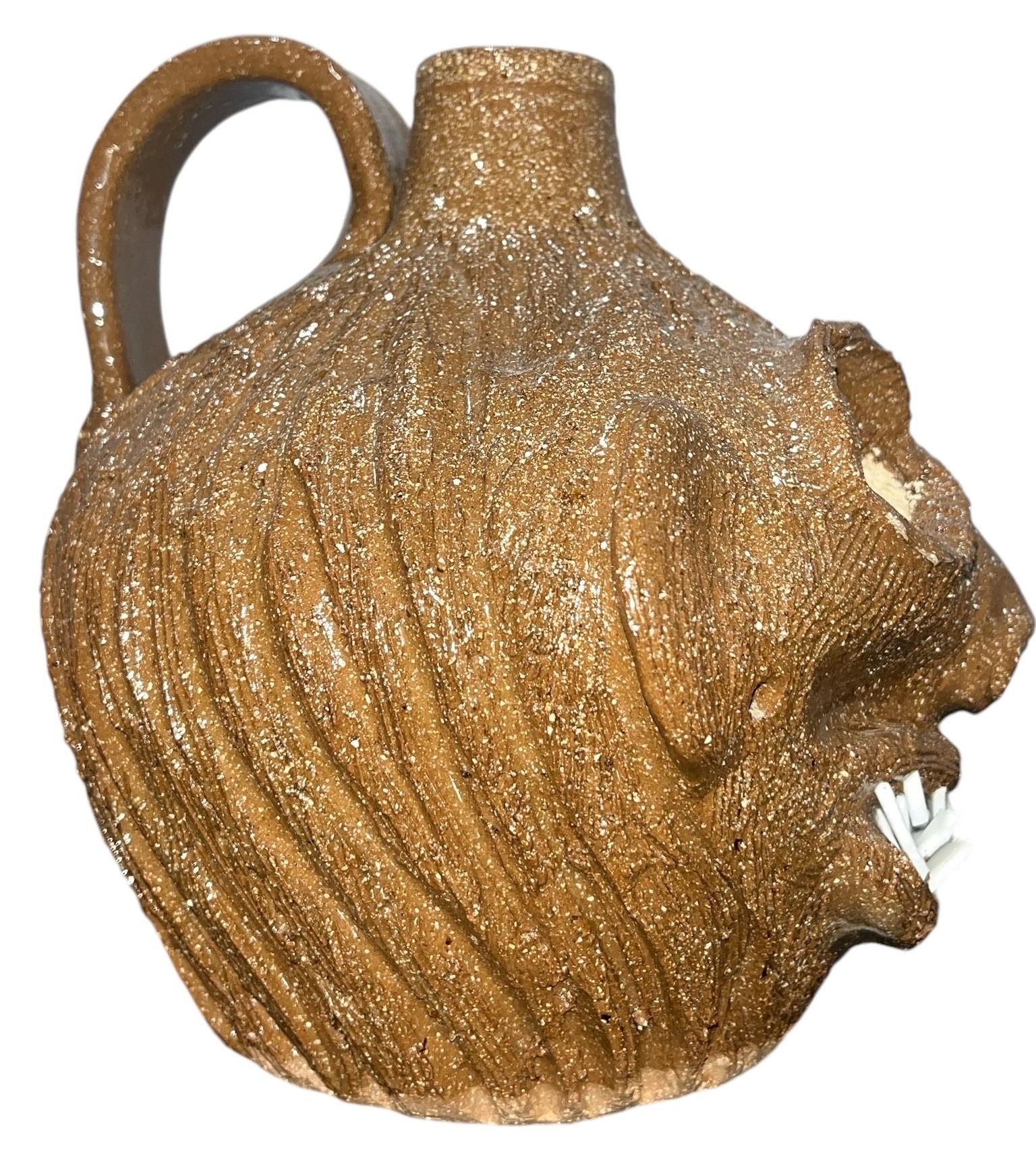 Dale Costner | A Rare Signed DALE COSTNER Folk Art Face Jug | MutualArt