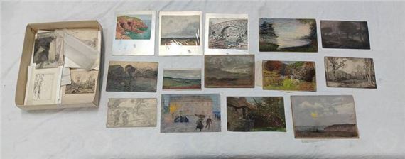 David Waterson | collection of unframed sketches | MutualArt