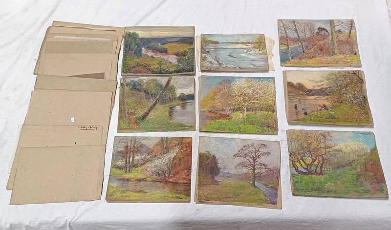 David Waterson | folio of pastels of the esk | MutualArt