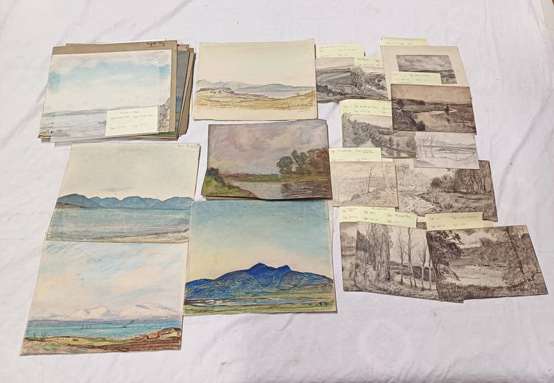 David Waterson | folio of pastels of the esk | MutualArt