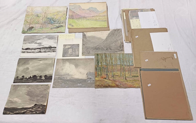 David Waterson | folio of pastels of the esk near brechin | MutualArt