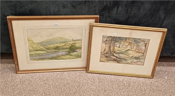 Henry Jackson Simpson | Jackson simpson cattle by a river | MutualArt