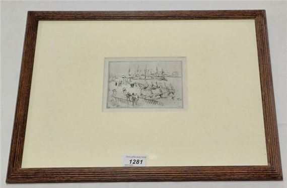 James Abbott McNeill Whistler | little dordrecht with butterfly in the ...