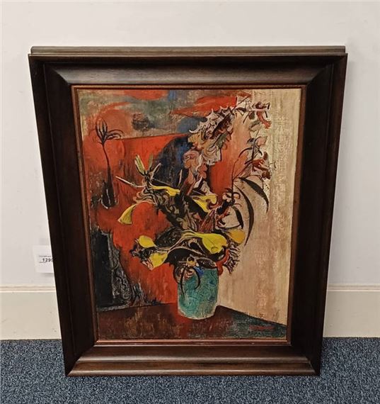 Robert Colquhoun | the flower show signed framed oil on canvas | MutualArt