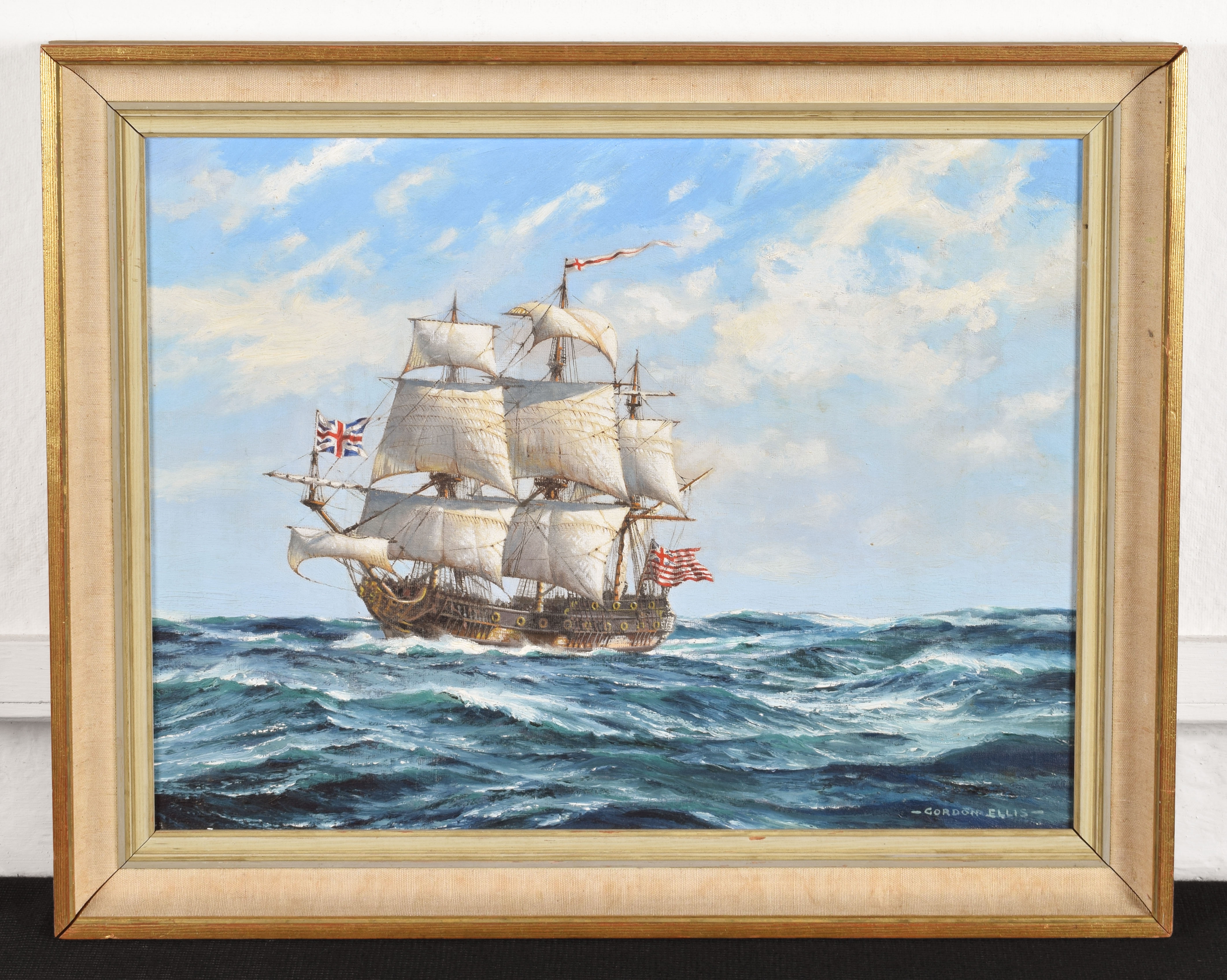 Gordon Ellis | An East Indiaman in a Fresh Breeze | MutualArt