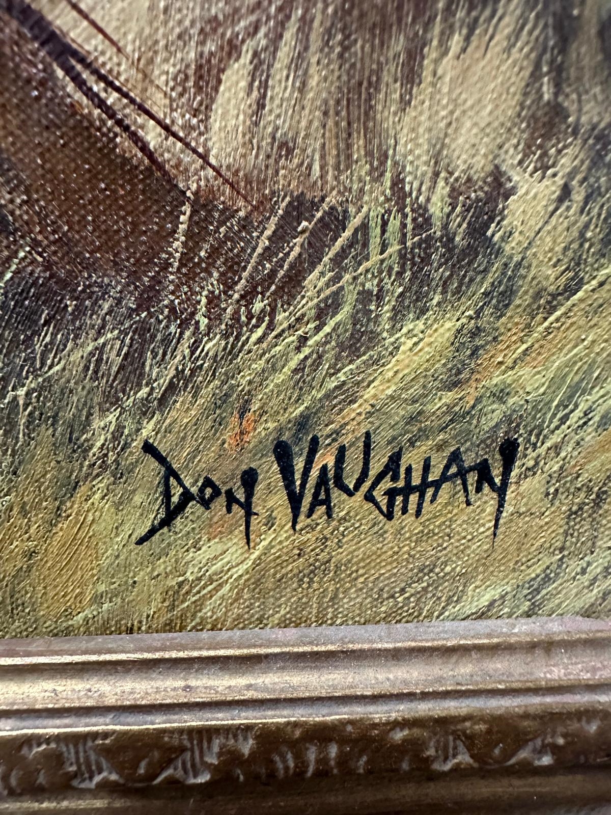 Don Vaughan | An oil on canvas of a farming scene titled Welsh Harvest ...