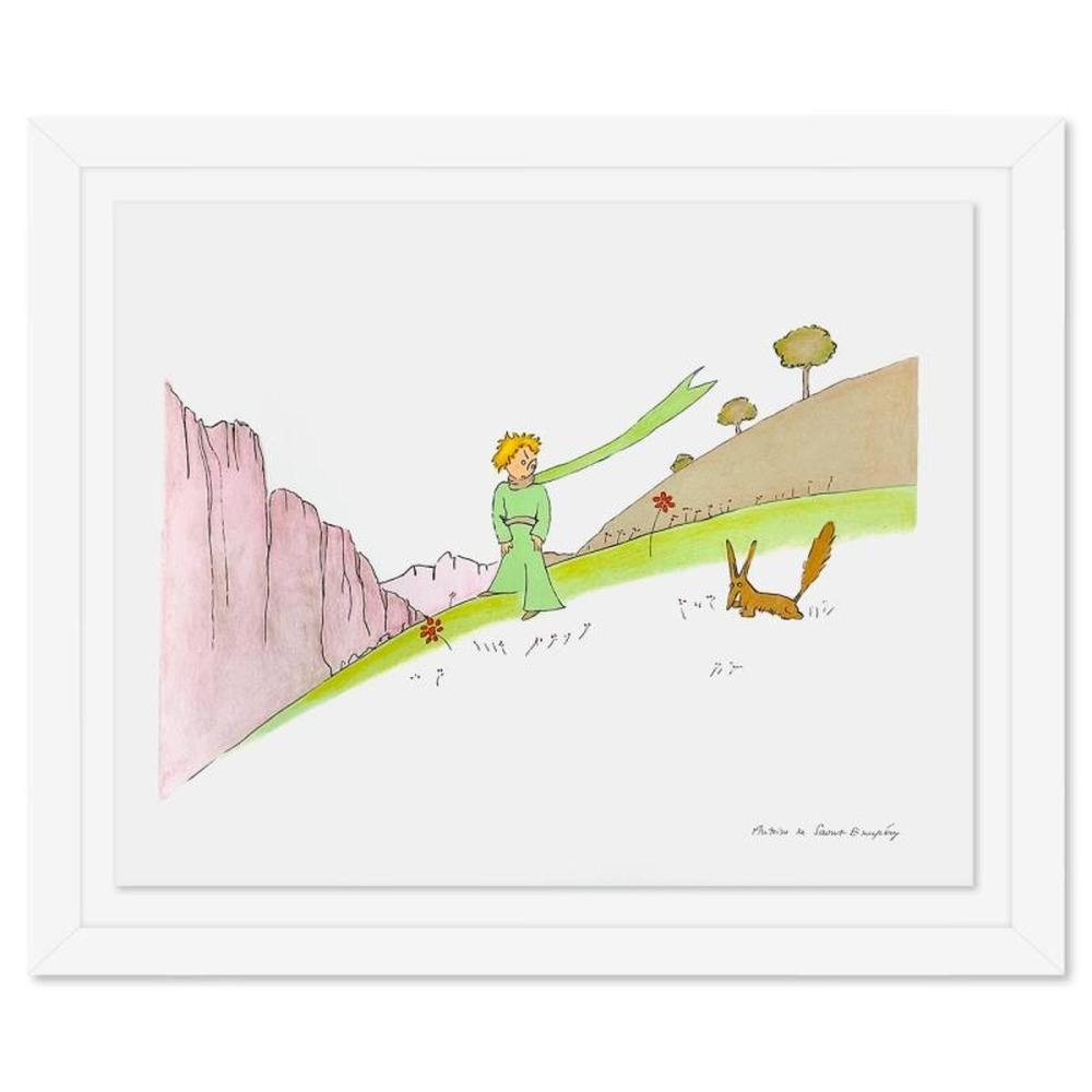 Antoine de Saint-Exupéry | The Little Prince And The Fox Framed Limited Edition Lithograph with ...