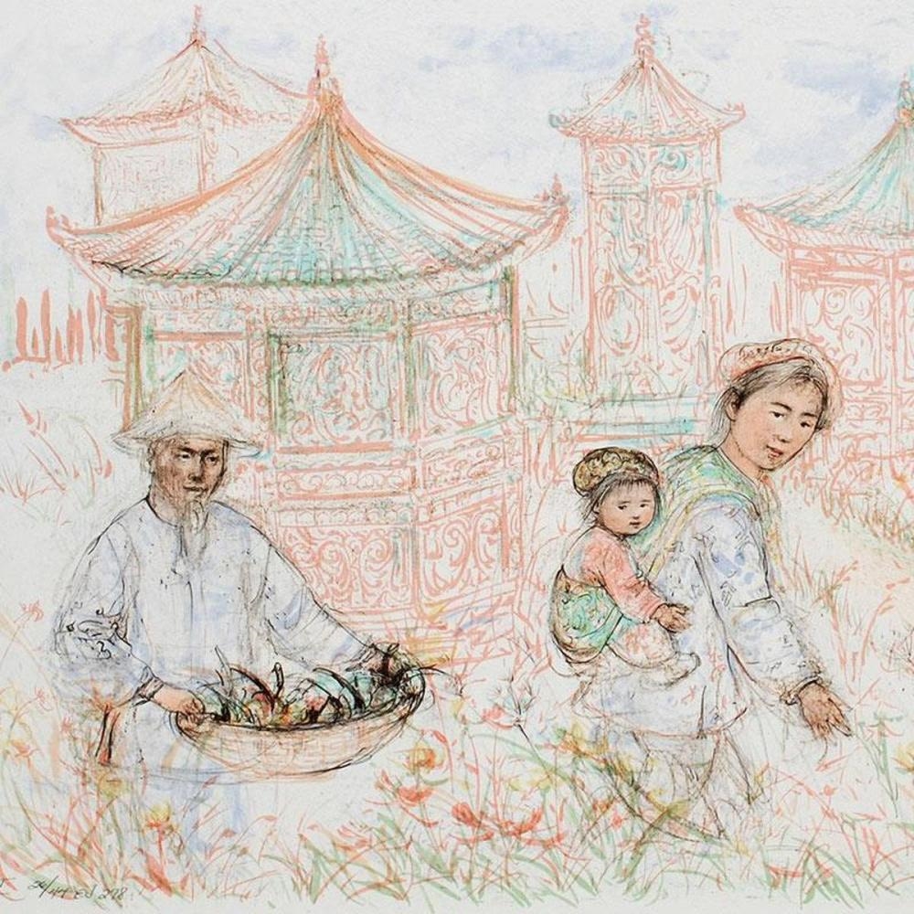 Edna Hibel | Then and Now Limited Edition Lithograph by Edna Hibel ...