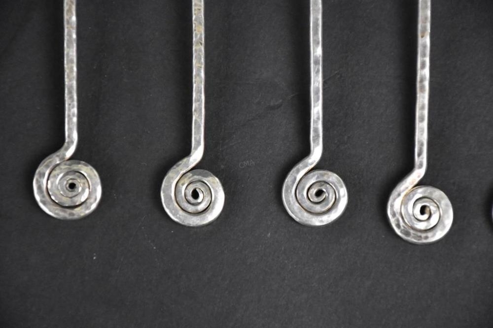 Kurt Jobst | An interesting set of eight Sterling silver tea spoons of ...