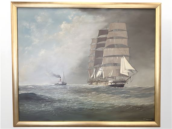 Fred Tordoff | A three masted sailing ship in full sail with a fishing ...
